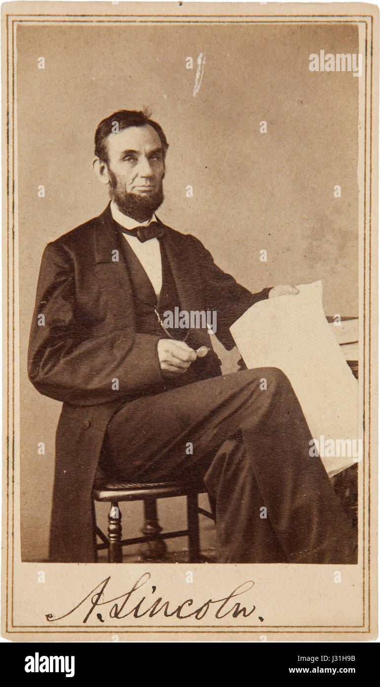 Abraham Lincoln O-72 by Gardner, 1863 Stock Photo - Alamy