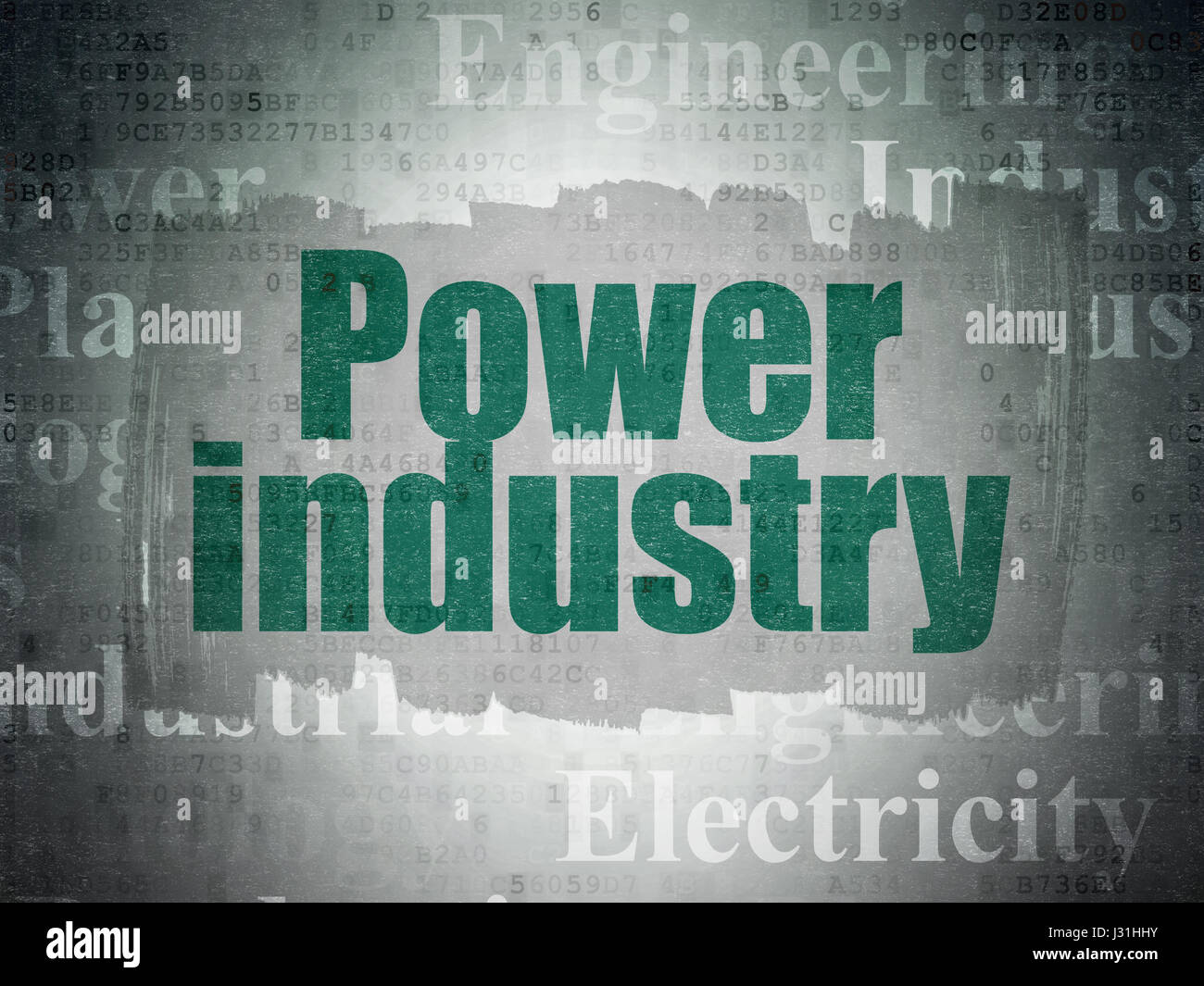 Industry concept: Power Industry on Digital Data Paper background Stock ...