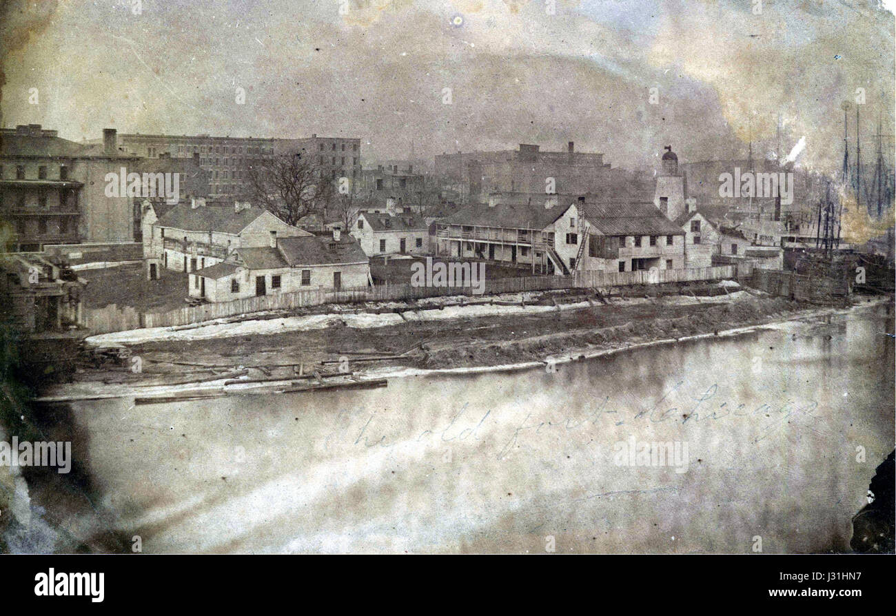 The Barracks of Second Fort Dearborn, established in 1856, were part of ...