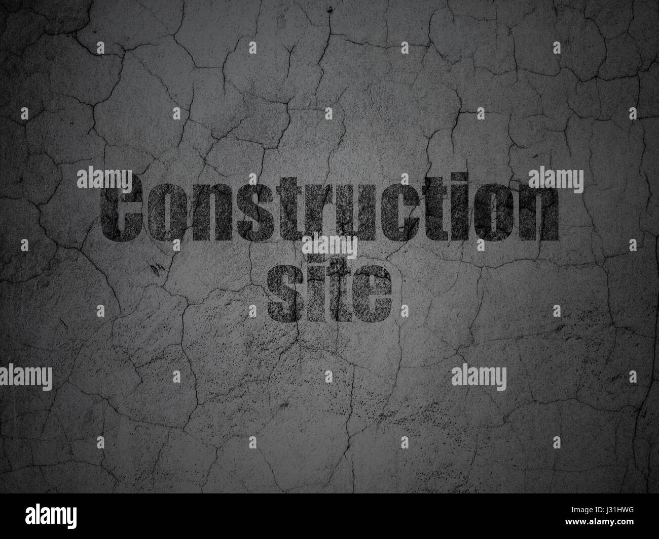 Building construction concept: Construction Site on grunge wall ...
