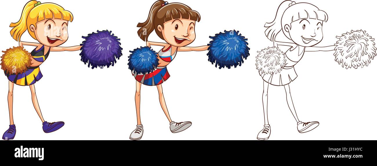 Easy Cheerleading Drawings Cheerleader" Art Board Print For Sale By