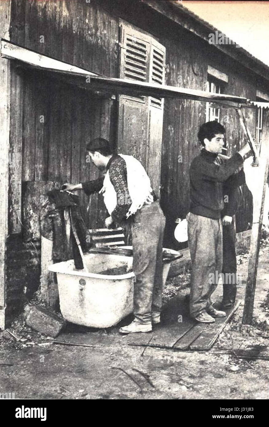 Photograph from 1960 of a hovel in Castellammare di Stabia, Italy ...