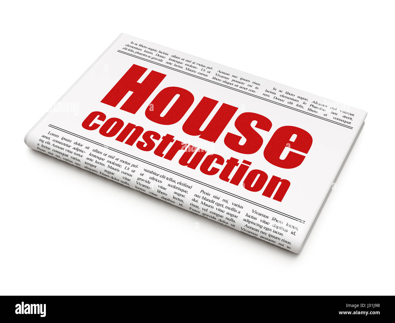 Construction concept newspaper headline building hi-res stock ...