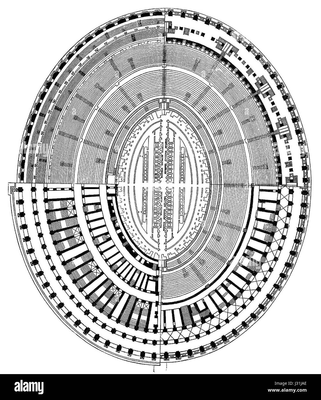 A representation of the Colosseum, also known as the Amphitheatrum ...