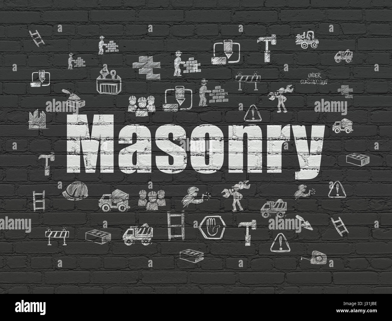 Constructing concept: Masonry on wall background Stock Photo - Alamy