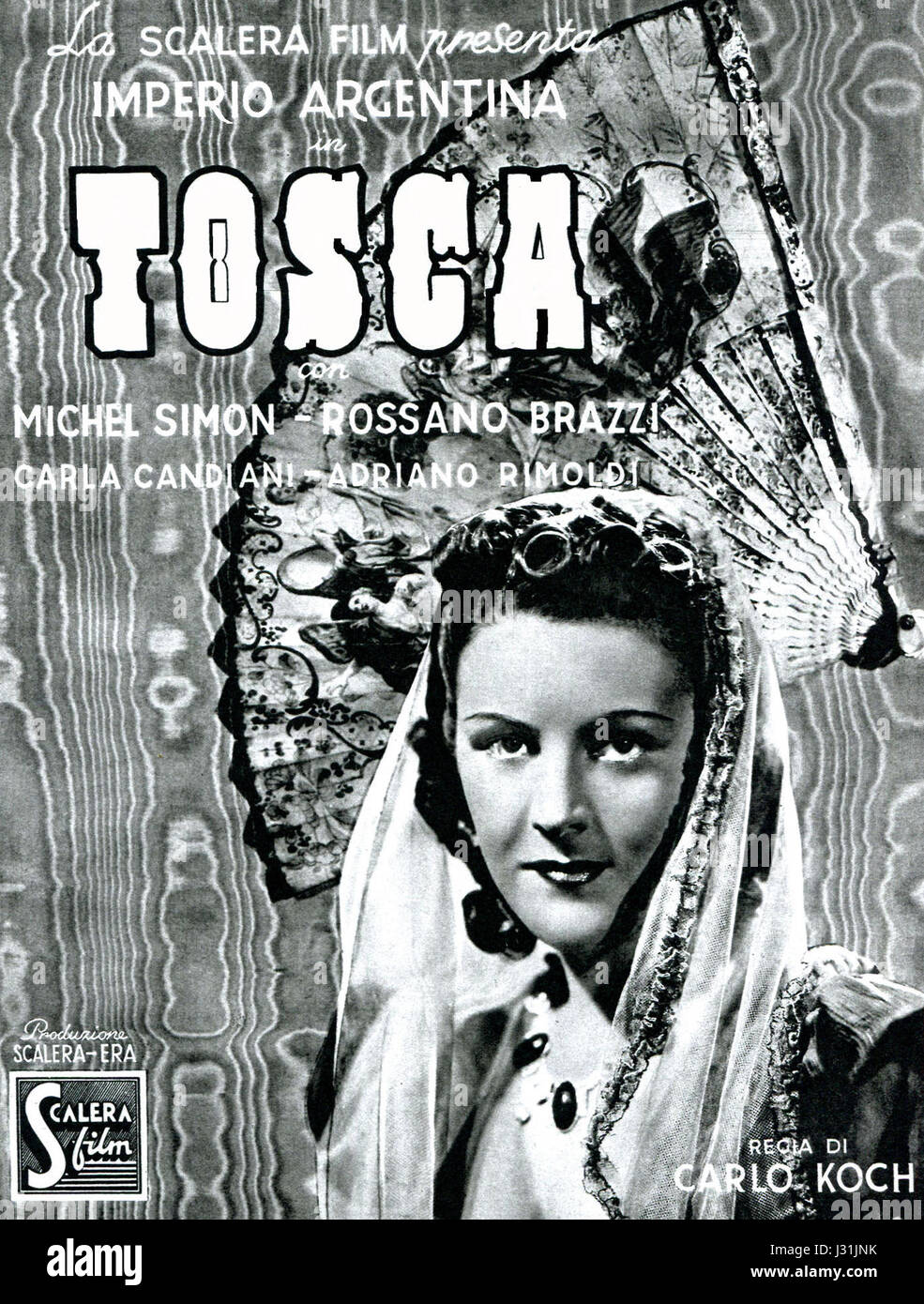 The 1940 promotional material for 'Tosca,' an opera by Giacomo Puccini ...