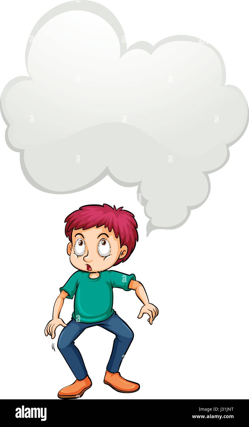 Man with blank idea cloud illustration Stock Vector Image & Art - Alamy