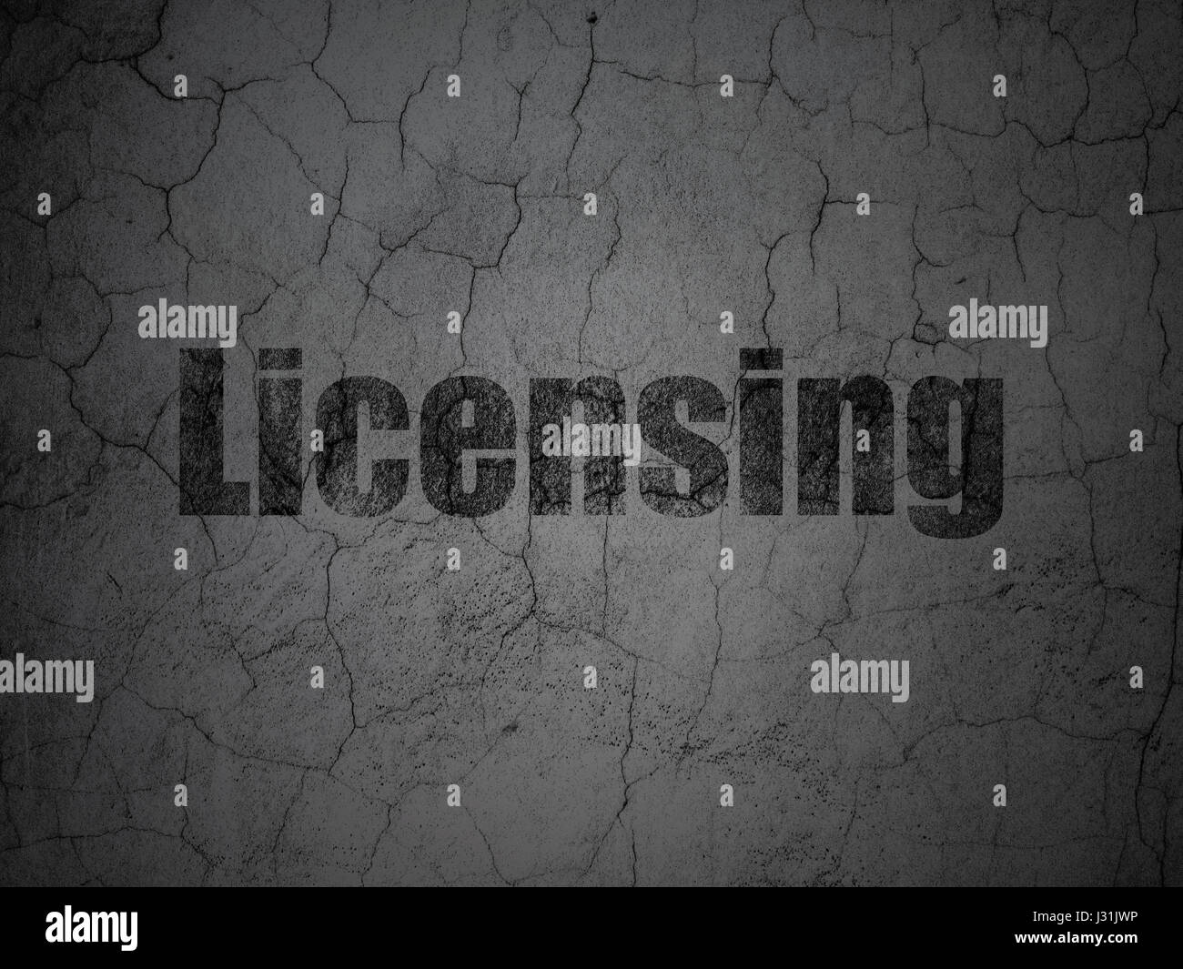 Law concept: Licensing on grunge wall background Stock Photo - Alamy