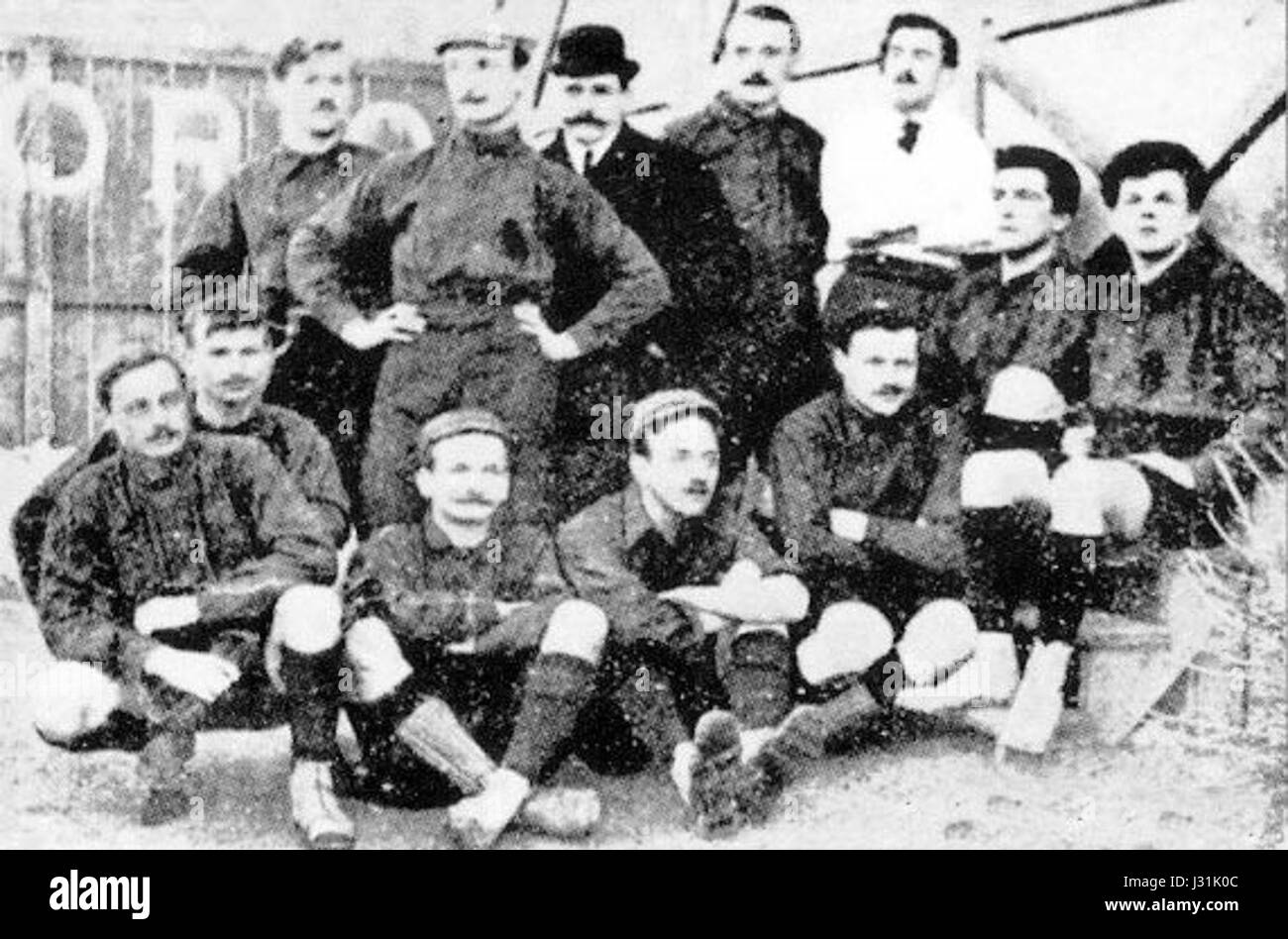 A historical photograph of Torino Football Club, taken in 1907. This ...