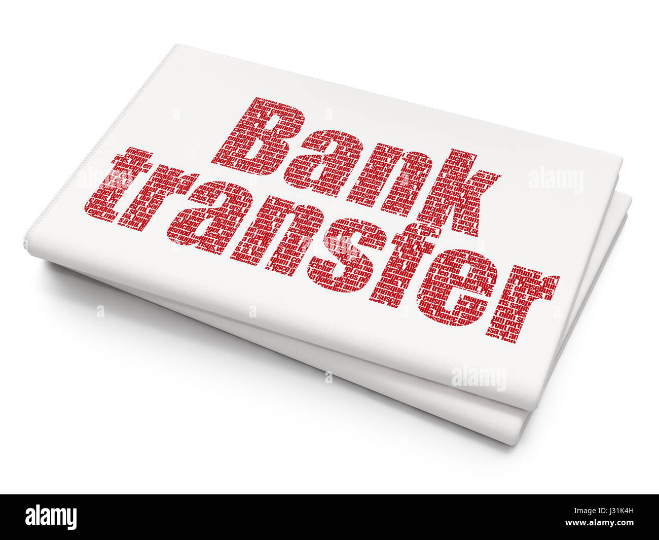 Money concept: Bank Transfer on Blank Newspaper background Stock Photo ...