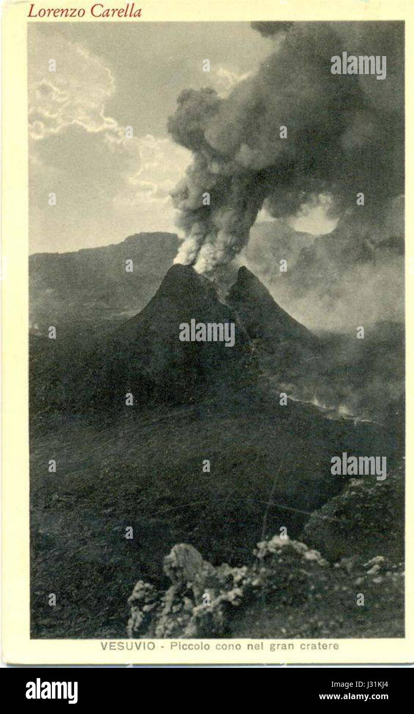 This image captures the eruption of Mount Vesuvius, focusing on the ...
