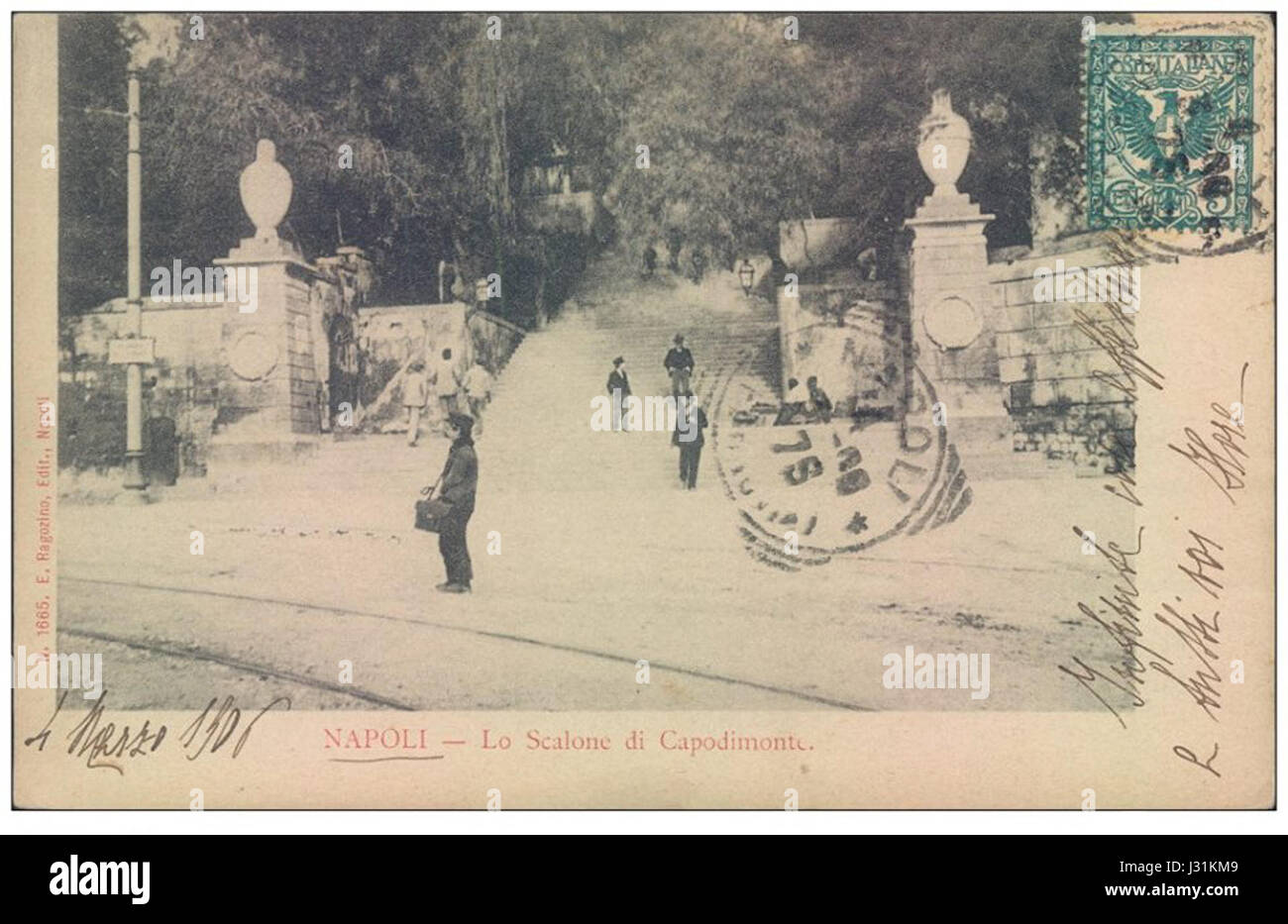 The Capodimonte stairway (scalone) in Naples, Italy, is a grand ...