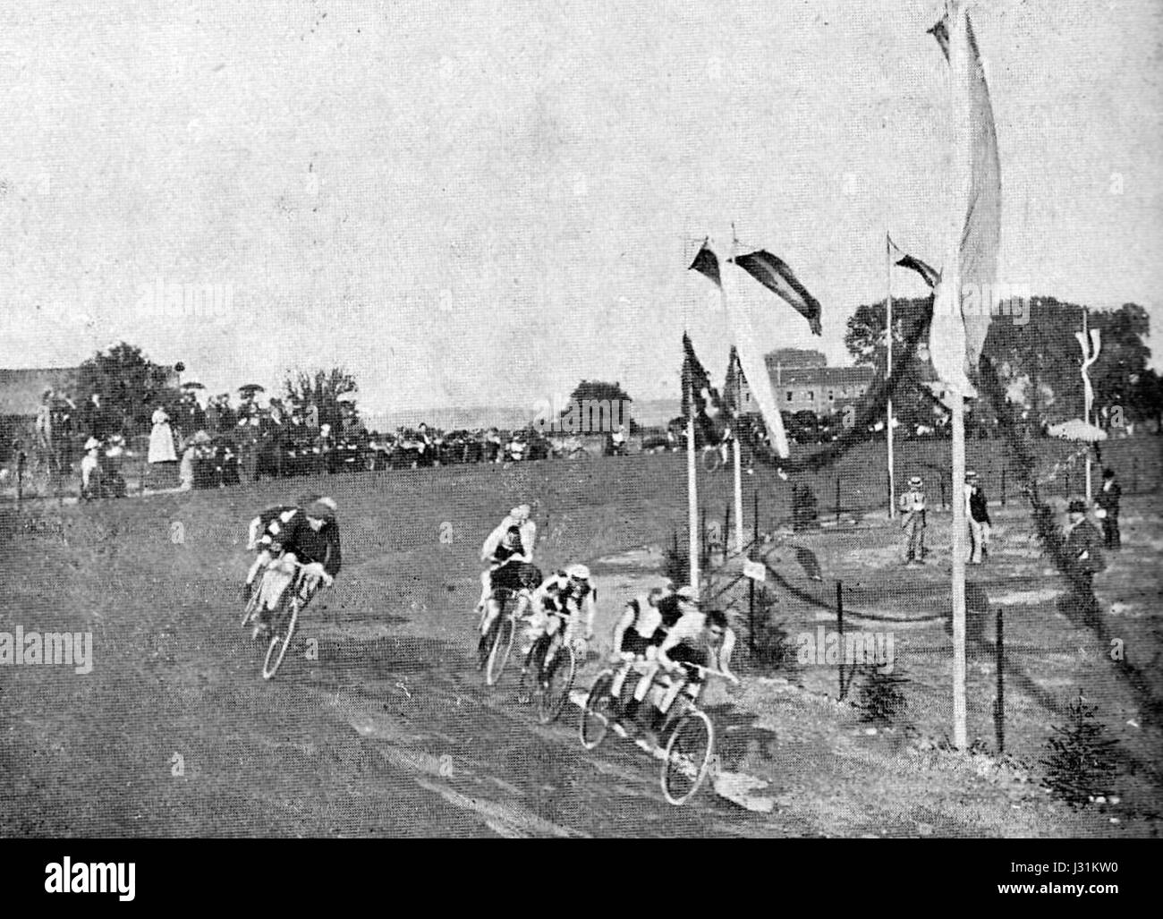 A historical image of the Bahn World Championships in 1895, showcasing ...