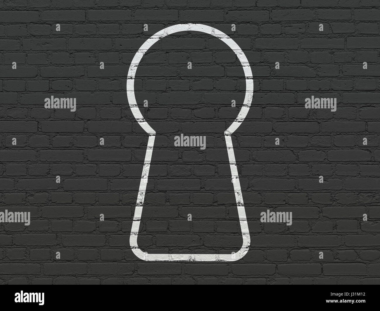 Security concept: Keyhole on wall background Stock Photo - Alamy