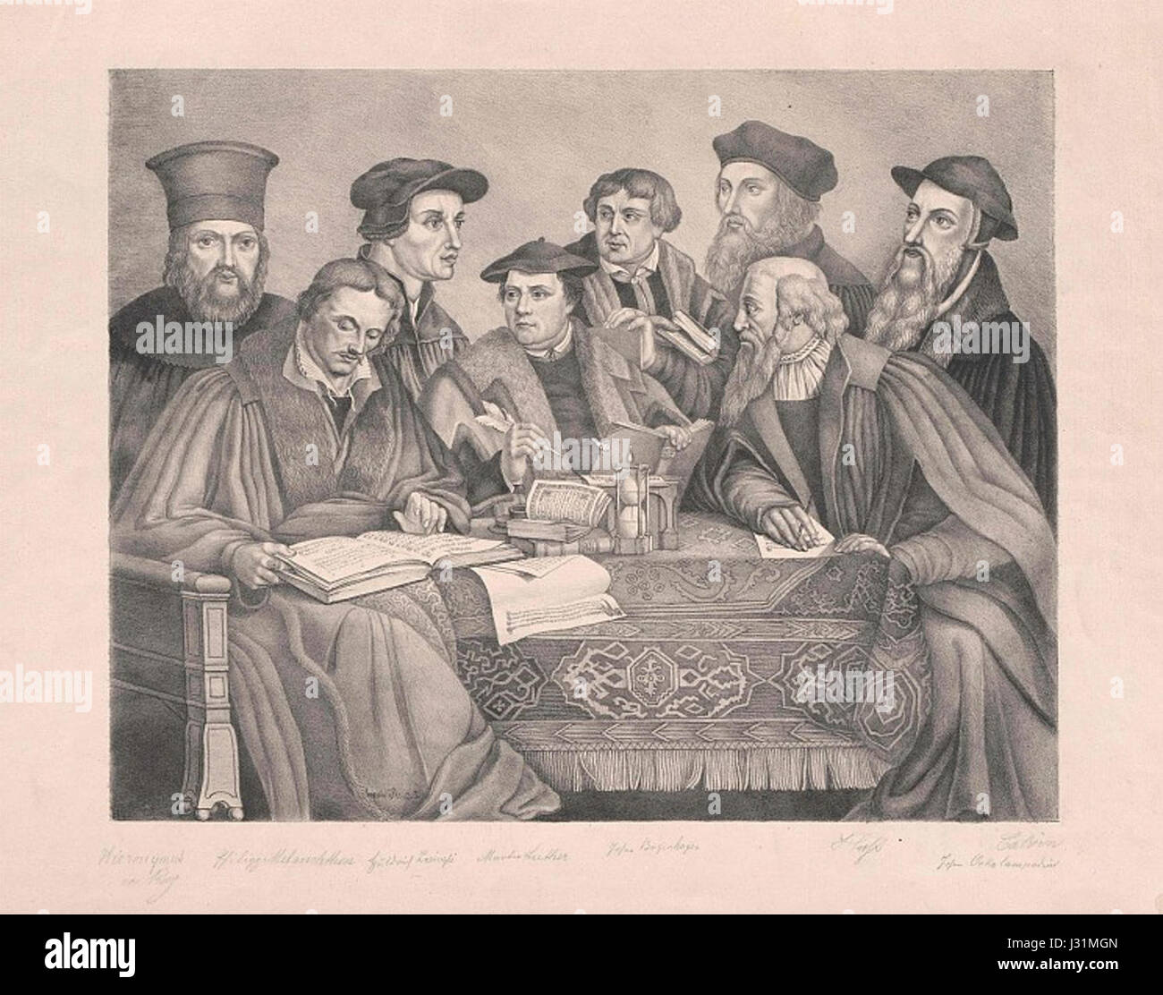 'Acht reformatoren' refers to the eight influential Reformation figures ...