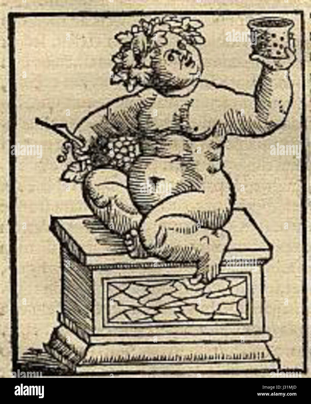 Bacchus drinking wine Stock Photo - Alamy