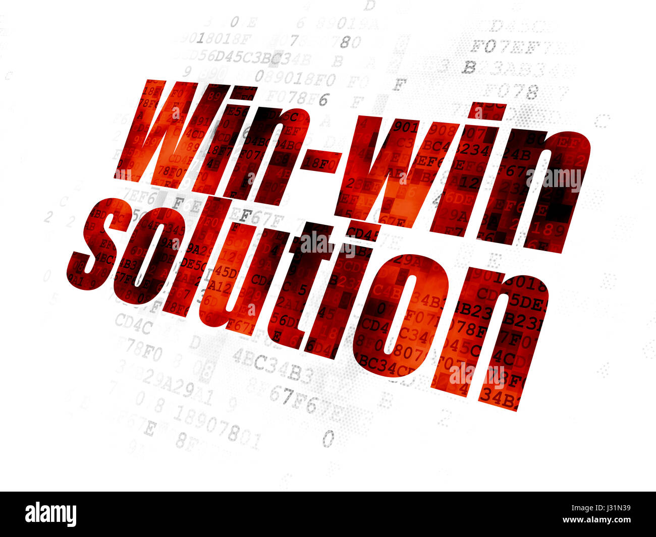 Finance concept: Win-win Solution on Digital background Stock Photo - Alamy