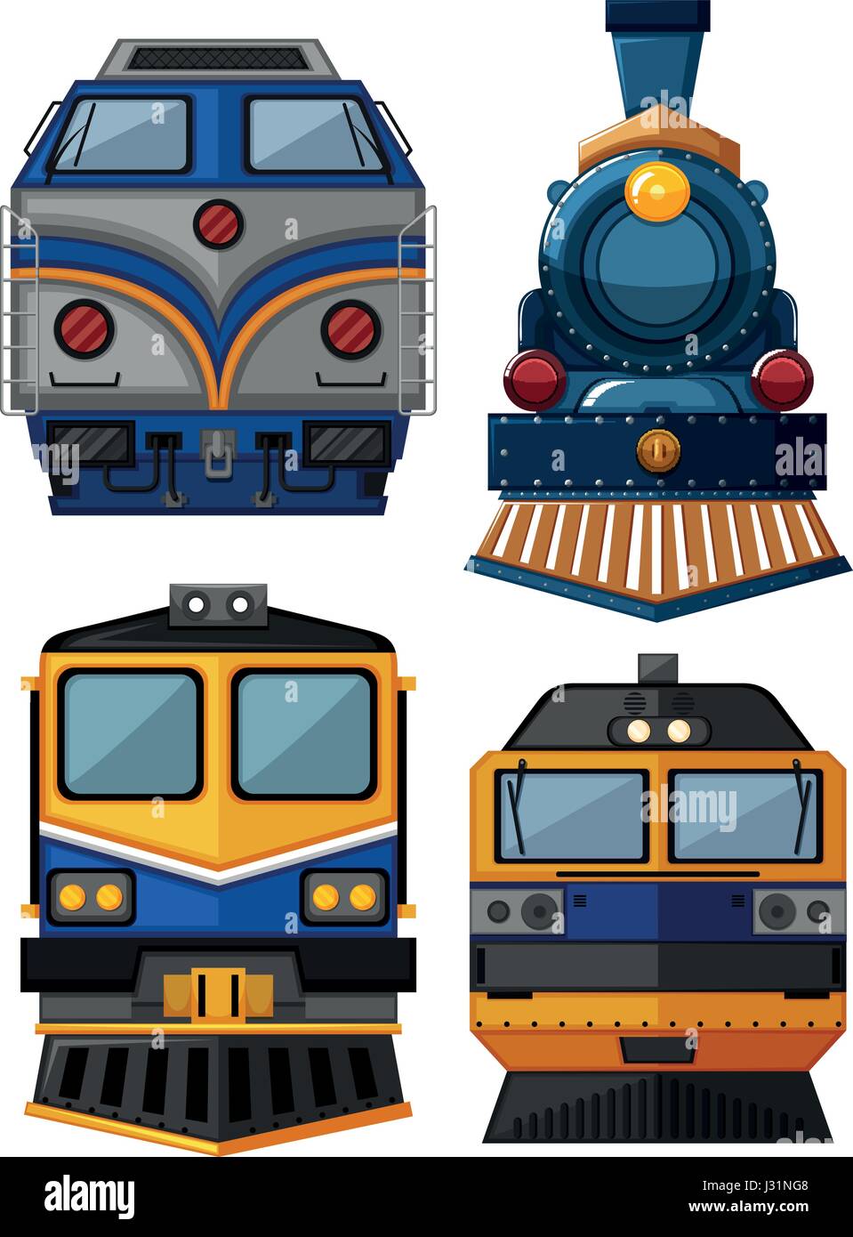 Different types of trains illustration Stock Vector Image & Art - Alamy