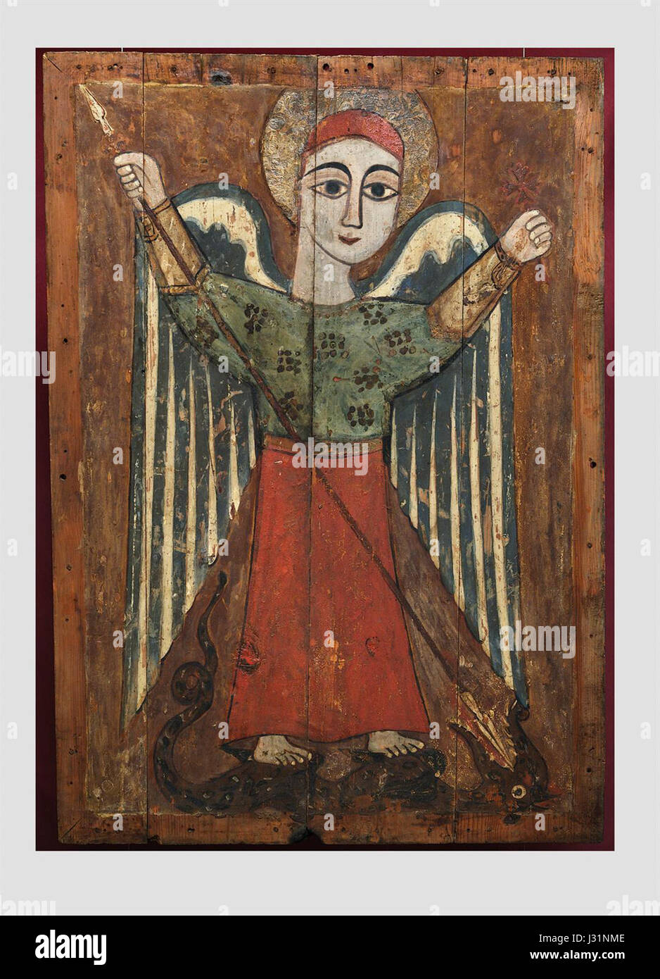 Archangel Michael (Coptic icon, Byzantine and Christian Museum Stock Photo - Alamy