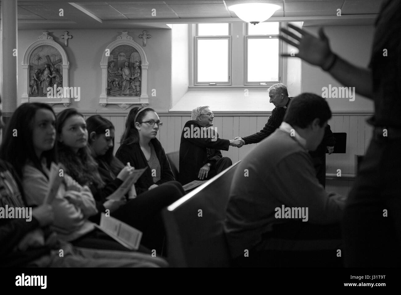 Hingham, Massachusetts, USA. 19th Mar, 2016. BISHOP JOHN DOOHER (center ...