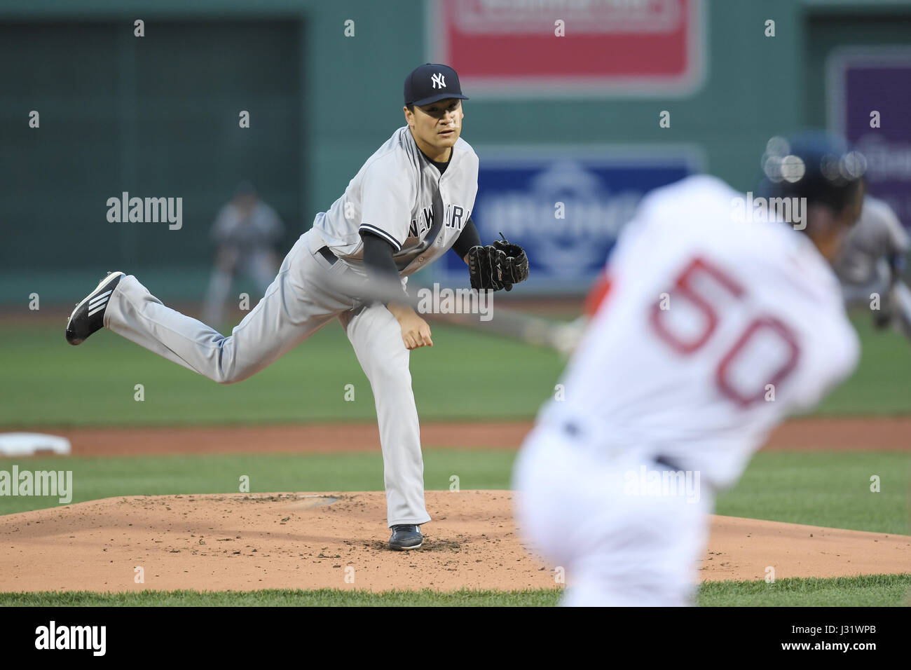 Boston, Massachusetts, USA. 27th Apr, 2017. Masahiro Tanaka (Yankees ...
