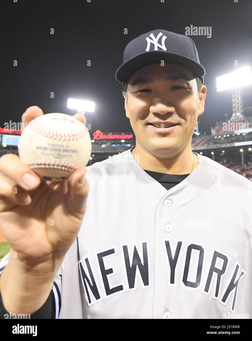 Boston, Massachusetts, USA. 27th Apr, 2017. Masahiro Tanaka (Yankees ...