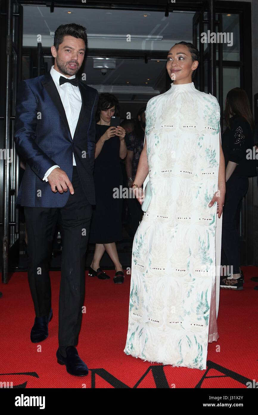 New York, NY, USA. 1st May, 2017. Ruth Negga and Dominic Cooper seen ...