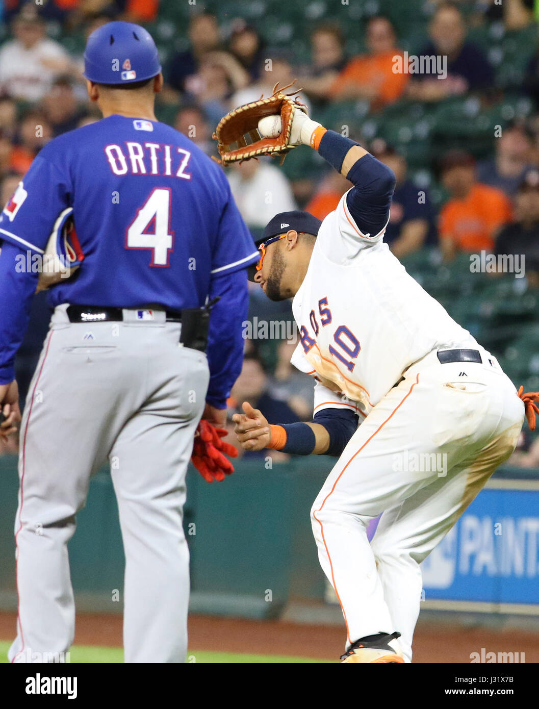 Houston, TX, USA. 1st May, 2017. Houston Astros first baseman Yuli ...