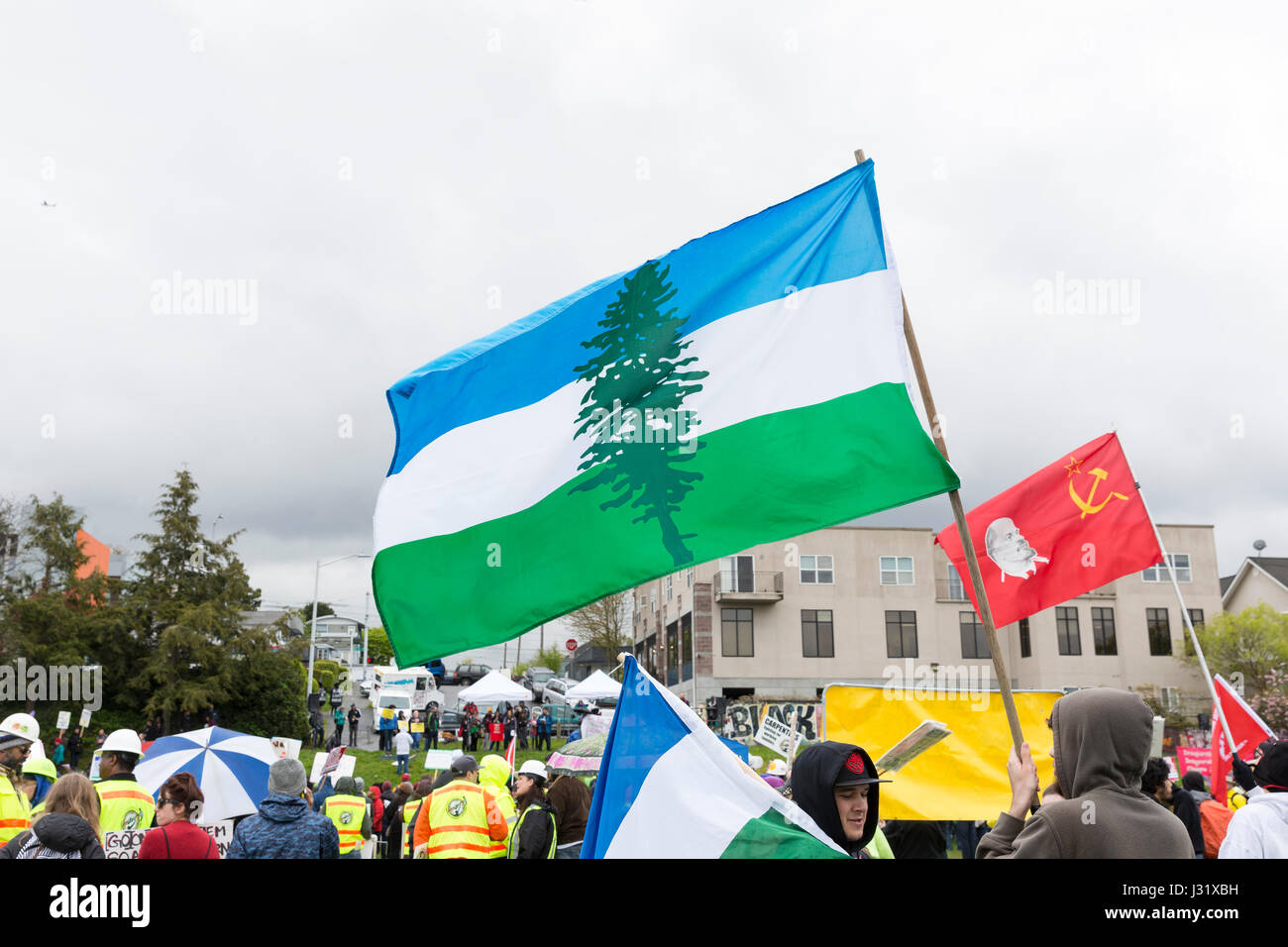 Communist flags rally hi-res stock photography and images - Alamy