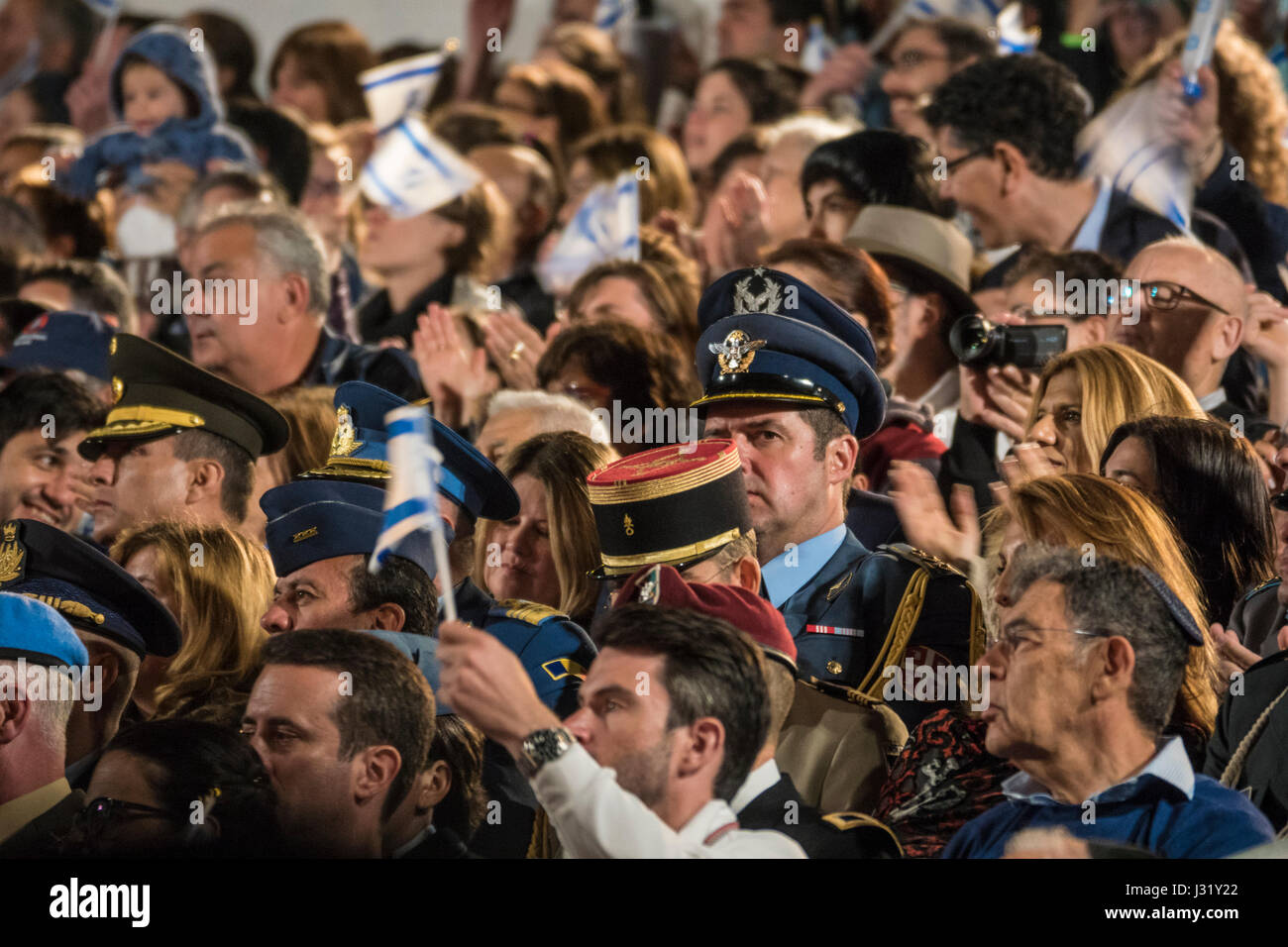 Jerusalem, Israel. 01st May, 2017. Military attaches from different ...