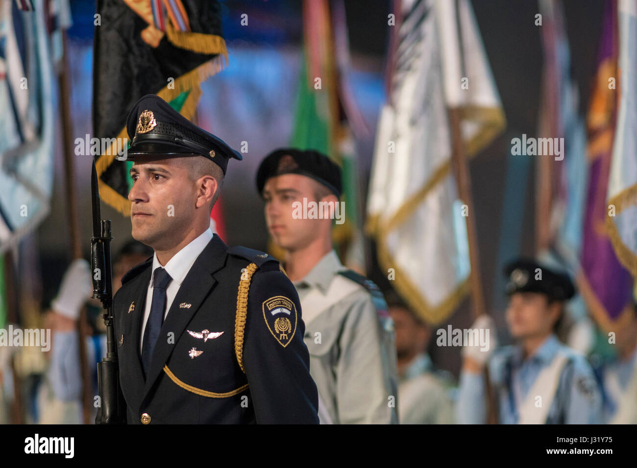 Jerusalem, Israel. Members of the security guard of the Knesset - the ...