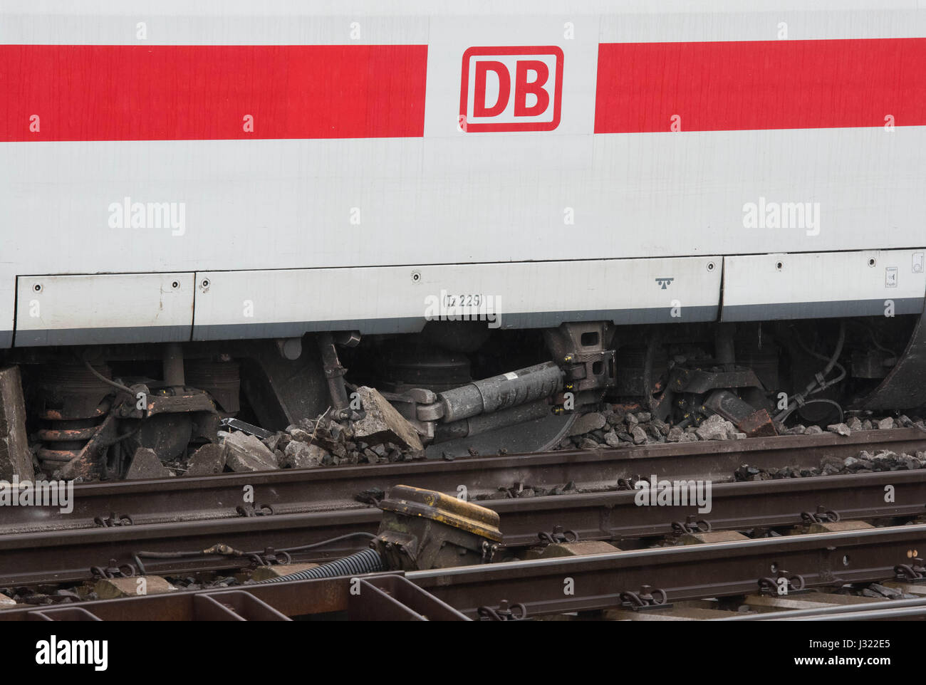 Dortmund, Germany. 2nd May, 2017. A derailed intercity express (ICE ...