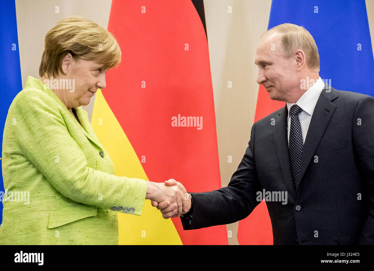 Sochi, Russia. 2nd May, 2017. German Chancellor Merkel and Russian ...