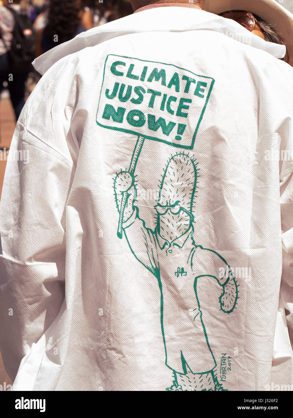 Arizona citizen with protest signs at rally/march for Science on Earth ...