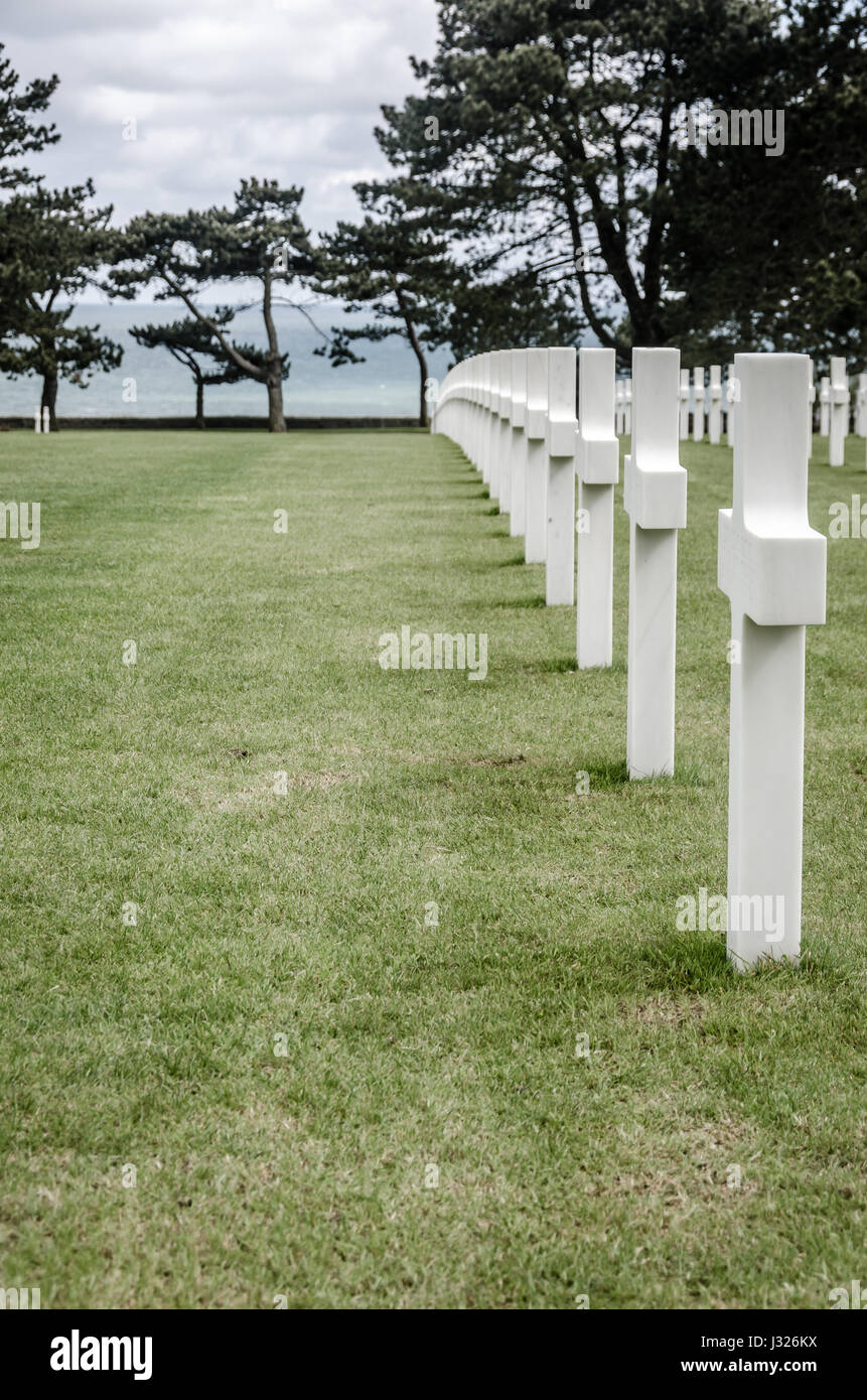 American memorial Normandy Omaha Beach Stock Photo - Alamy