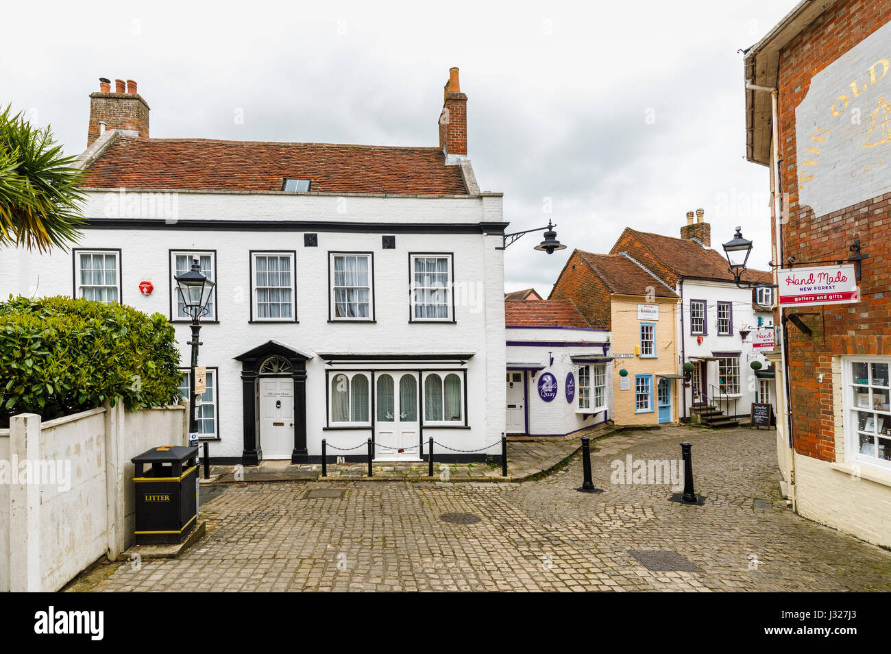 Solent House on cobbled Quay Street, an alleyway of quaint local shops ...