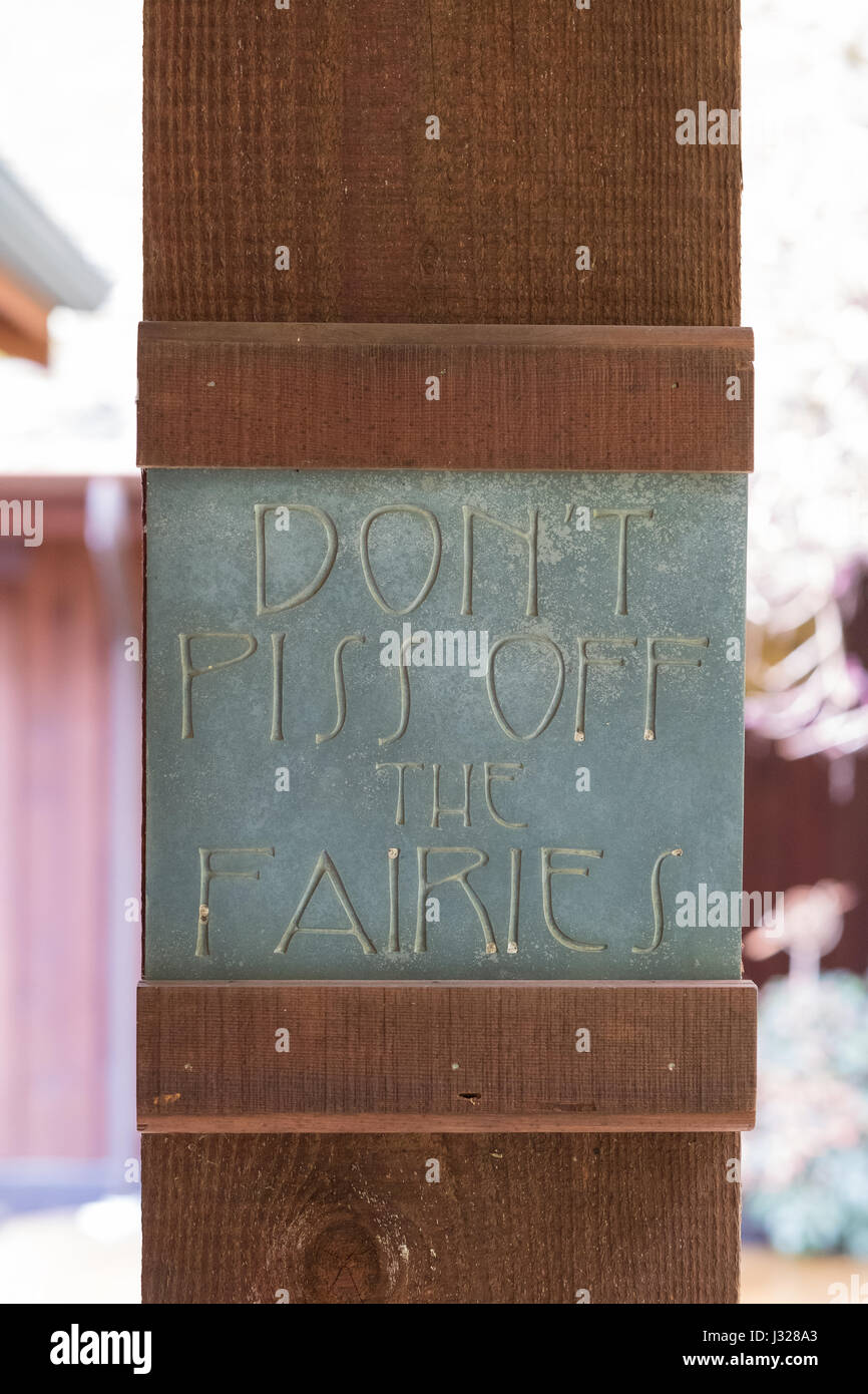 Funny Fairies Sign Stock Photo - Alamy