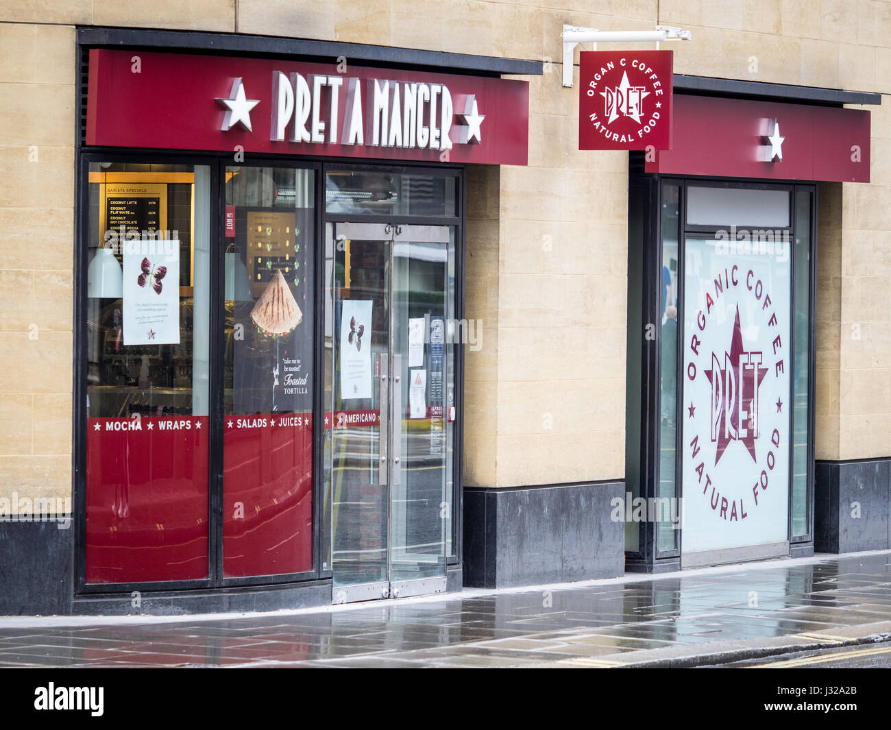 A Pret a Manger chain cafe restaurant in London's Square Mile financial ...