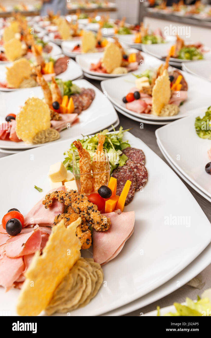 Set of cold appetizers hi-res stock photography and images - Alamy