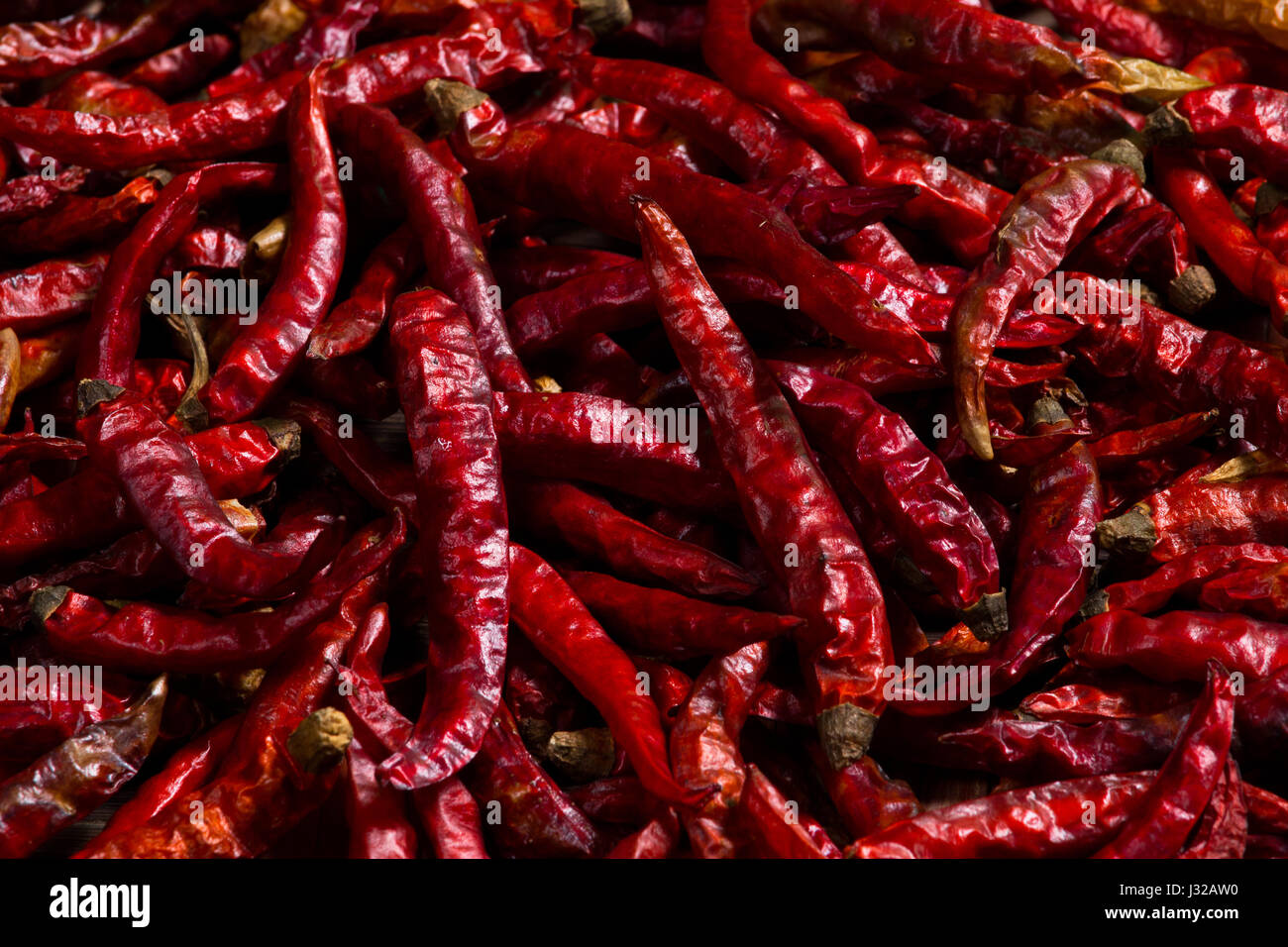 The heap of red hot chili Stock Photo - Alamy