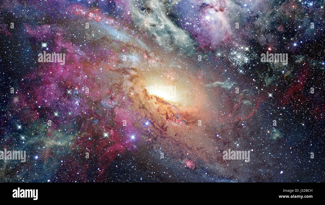 Open space filled with stars, nebulae and galaxies. Elements of this ...