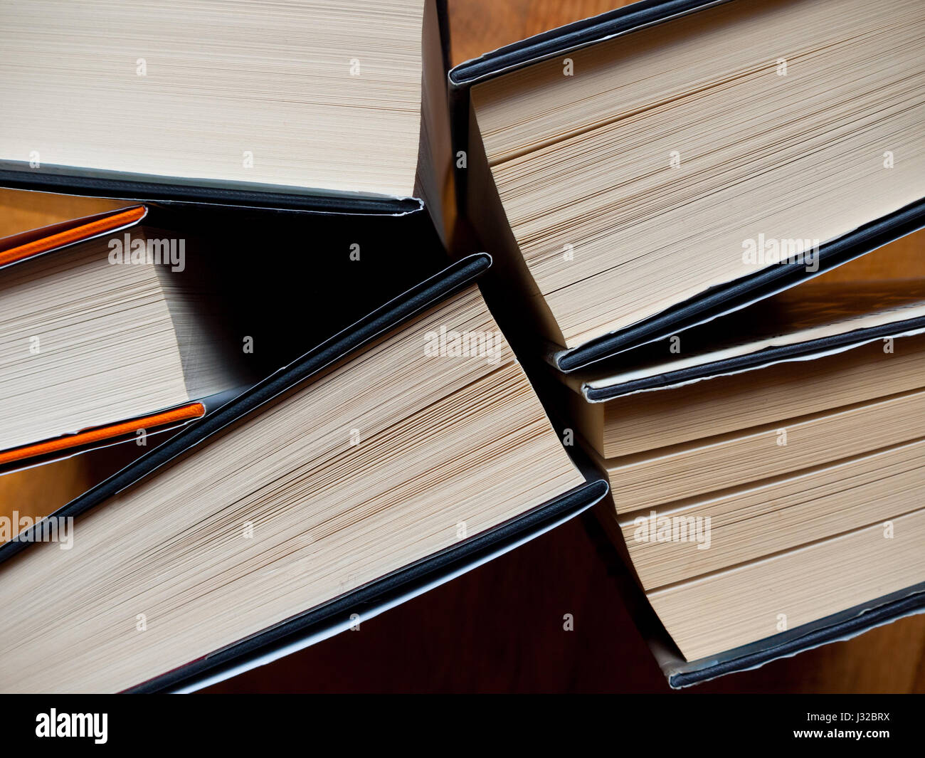 Book pages from a high angled view Stock Photo - Alamy
