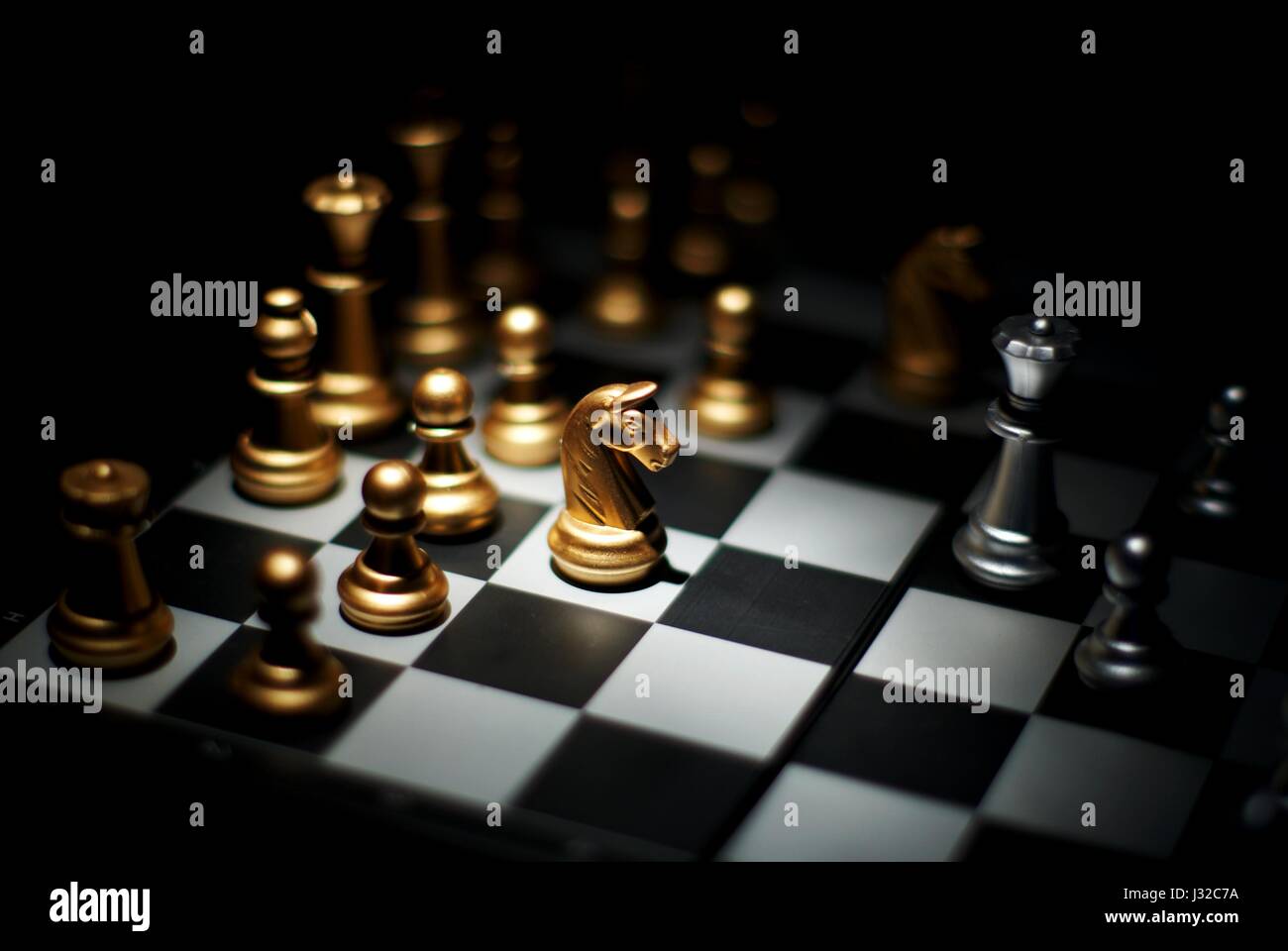 Chess strategy concept is on the chess board Stock Photo - Alamy