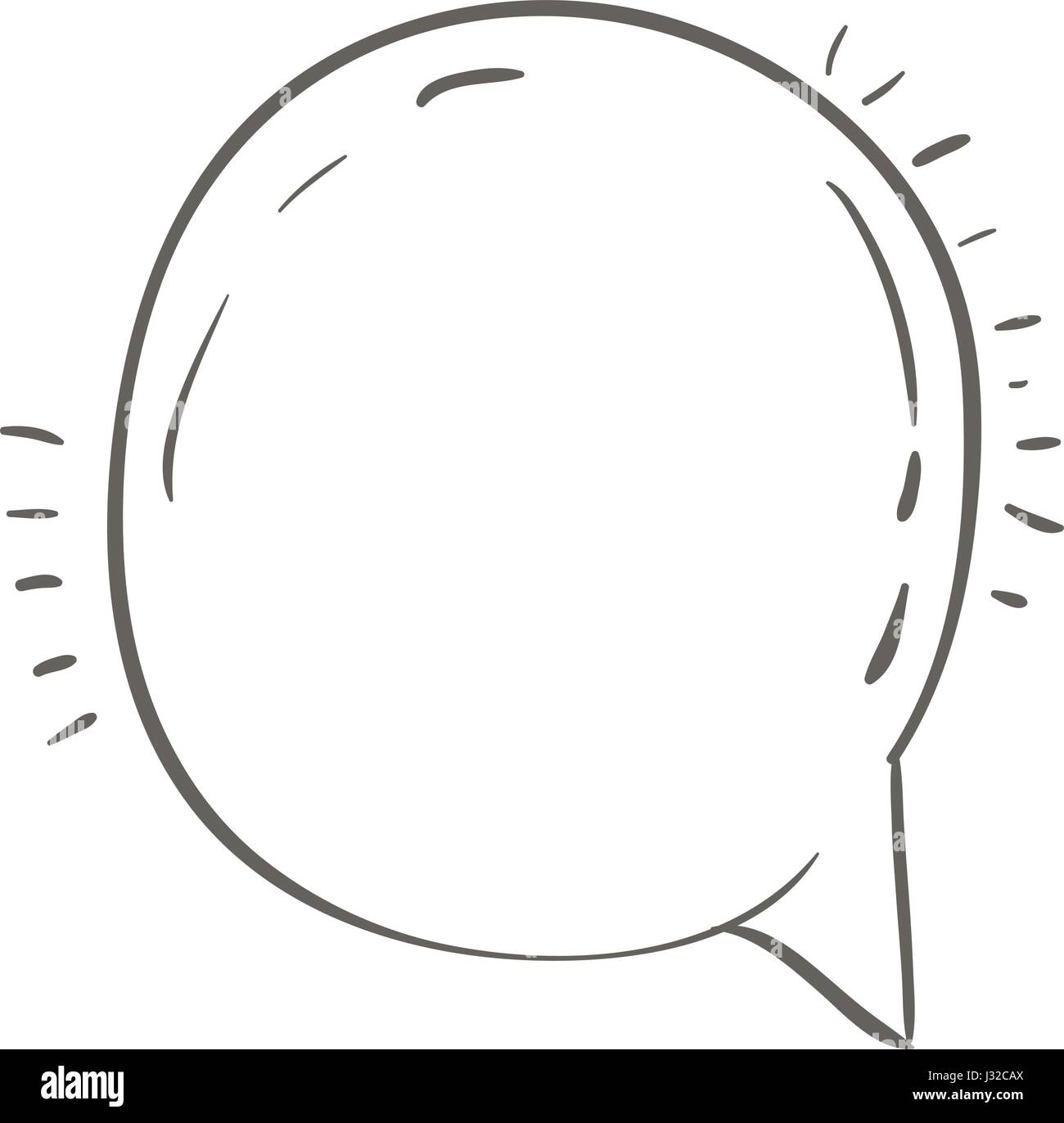 gray hand drawn of round speech Stock Vector Image & Art - Alamy
