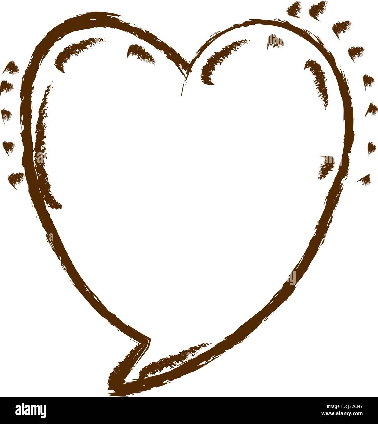Rustic Heart Outline