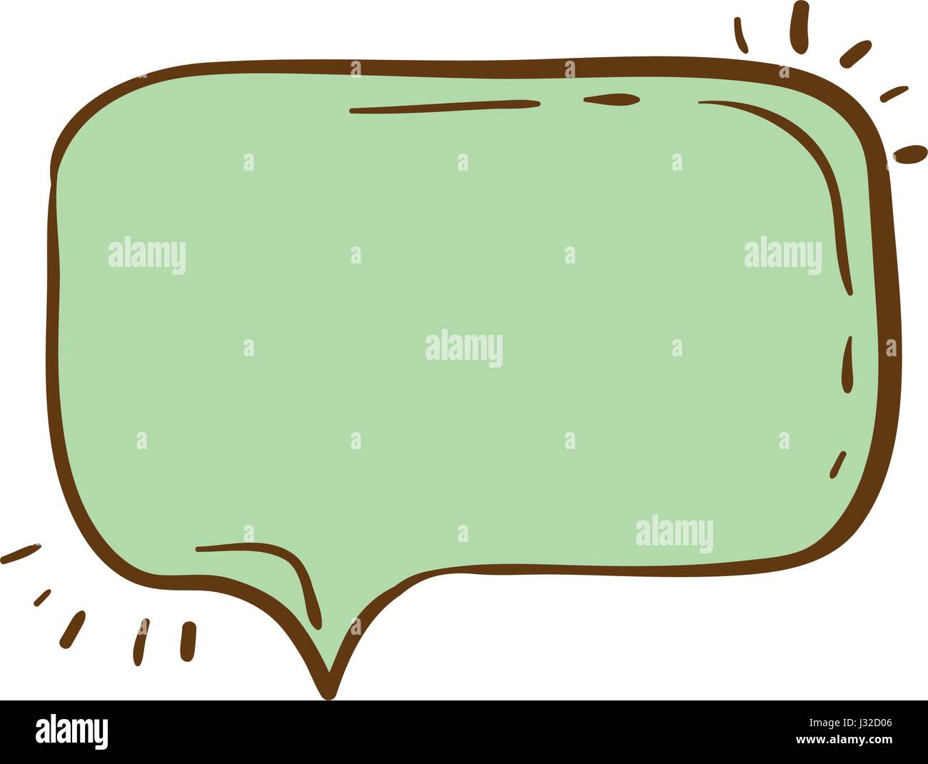 light colored hand drawn silhouette of rounded rectangle speech Stock ...