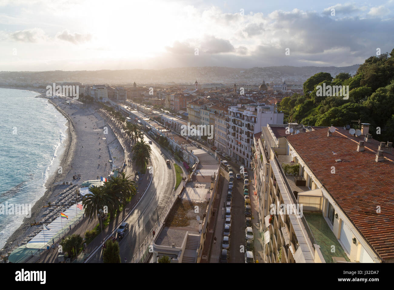 France, Nice, view across Nice from the viewpoint Point de vue de la ...