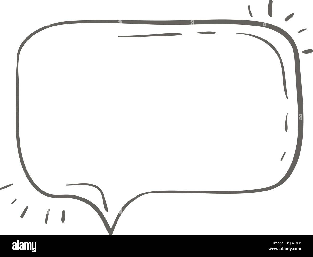 gray hand drawn rounded rectangle speech Stock Vector Image & Art - Alamy