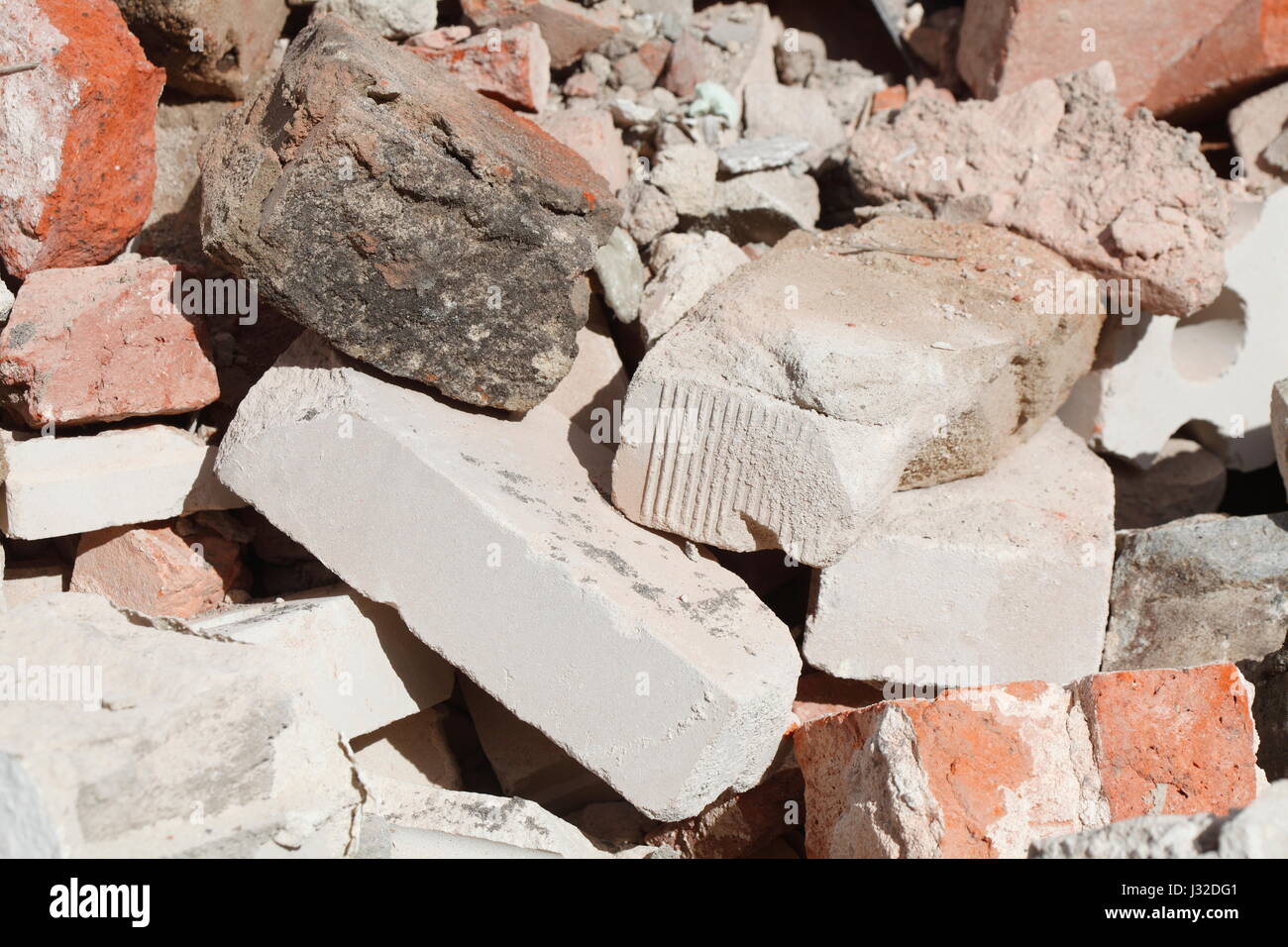 contruction bricks and rubble on a Construction Site Stock Photo - Alamy