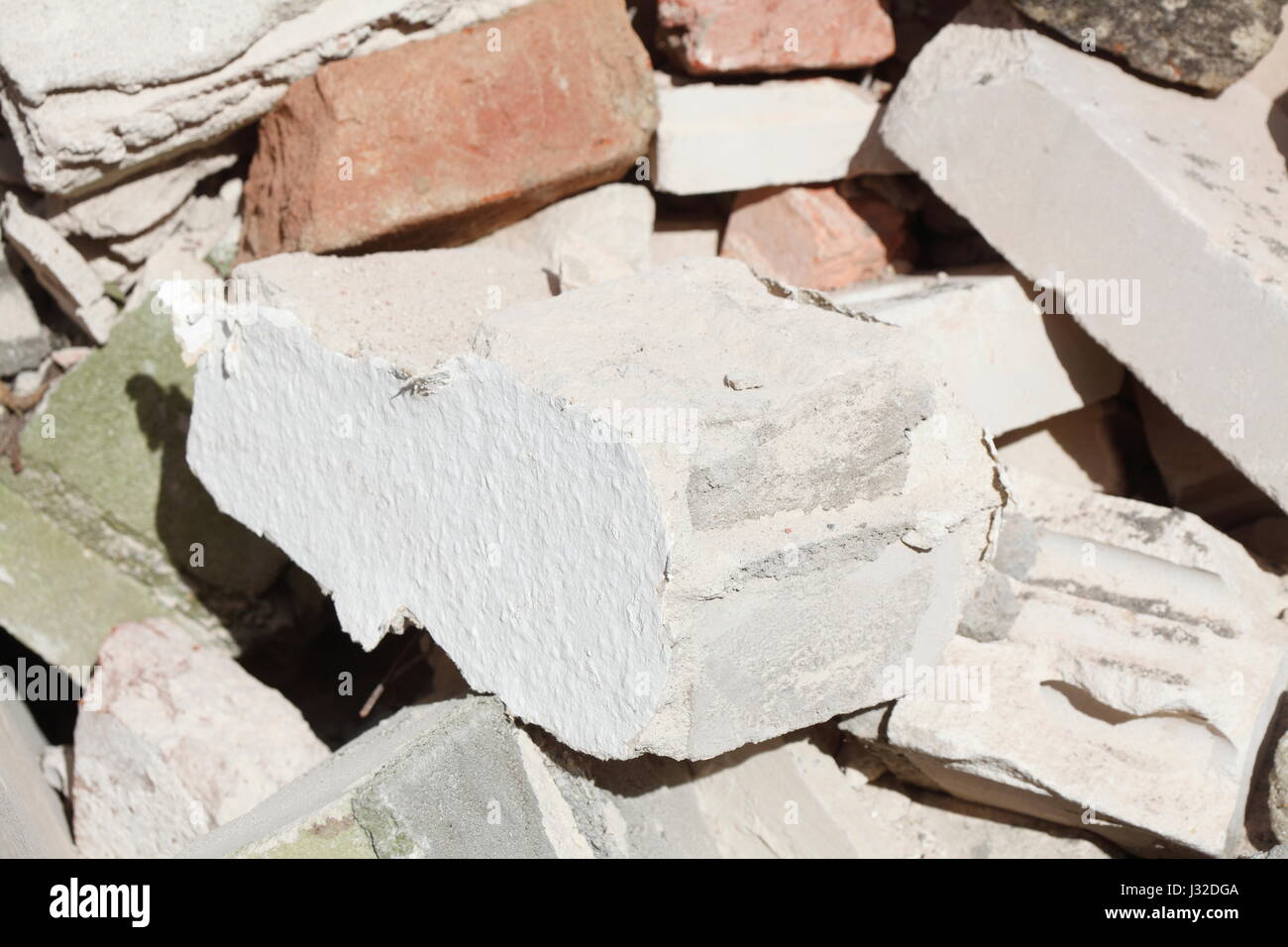 contruction bricks and rubble on a Construction Site Stock Photo - Alamy
